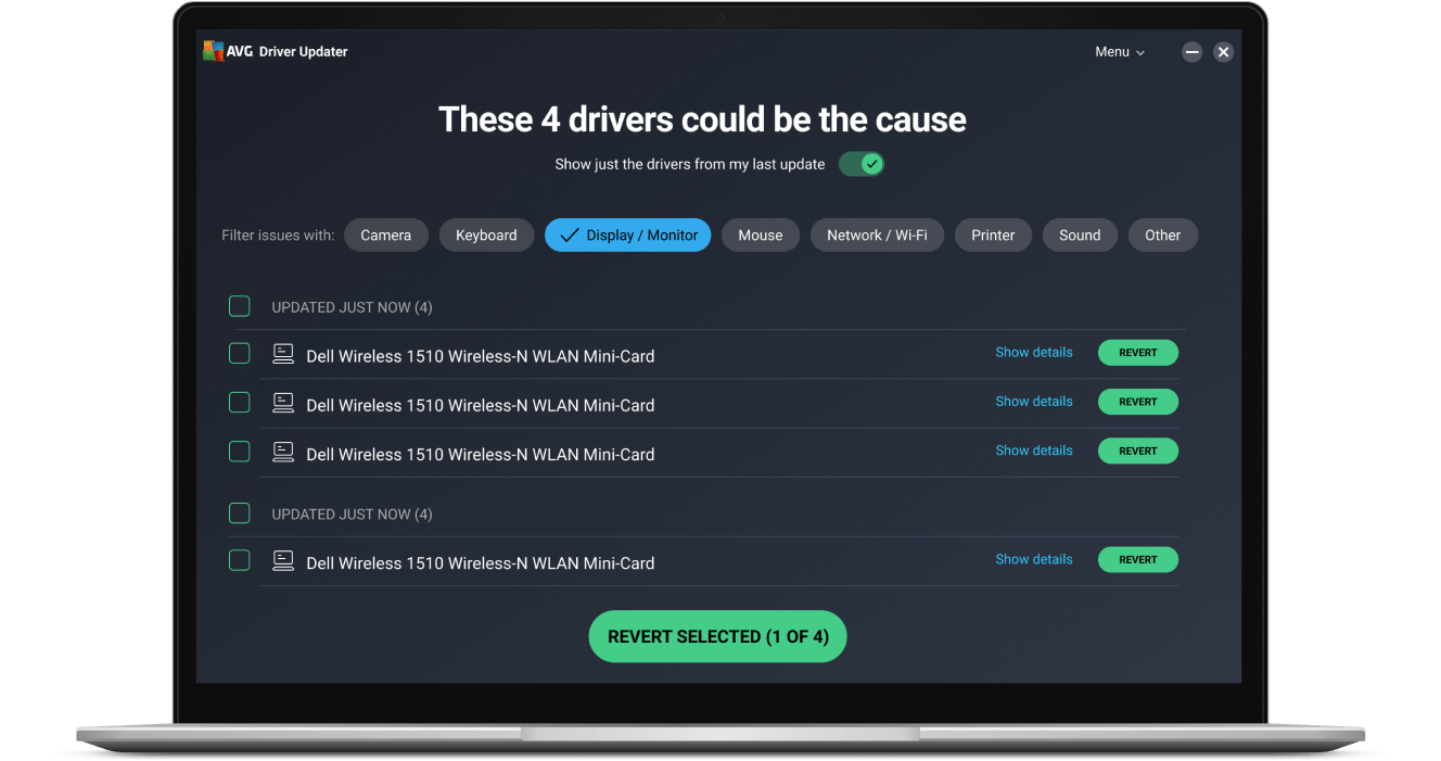 Mise à jour des pilotes | Analyse gratuite | AVG Driver Updater