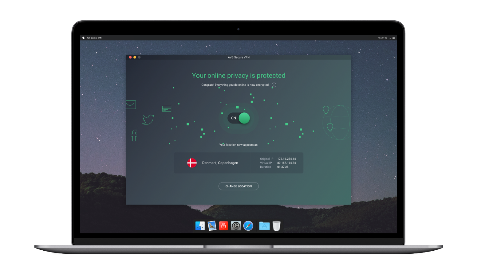 Baixe VPN grátis para Mac | AVG Secure VPN